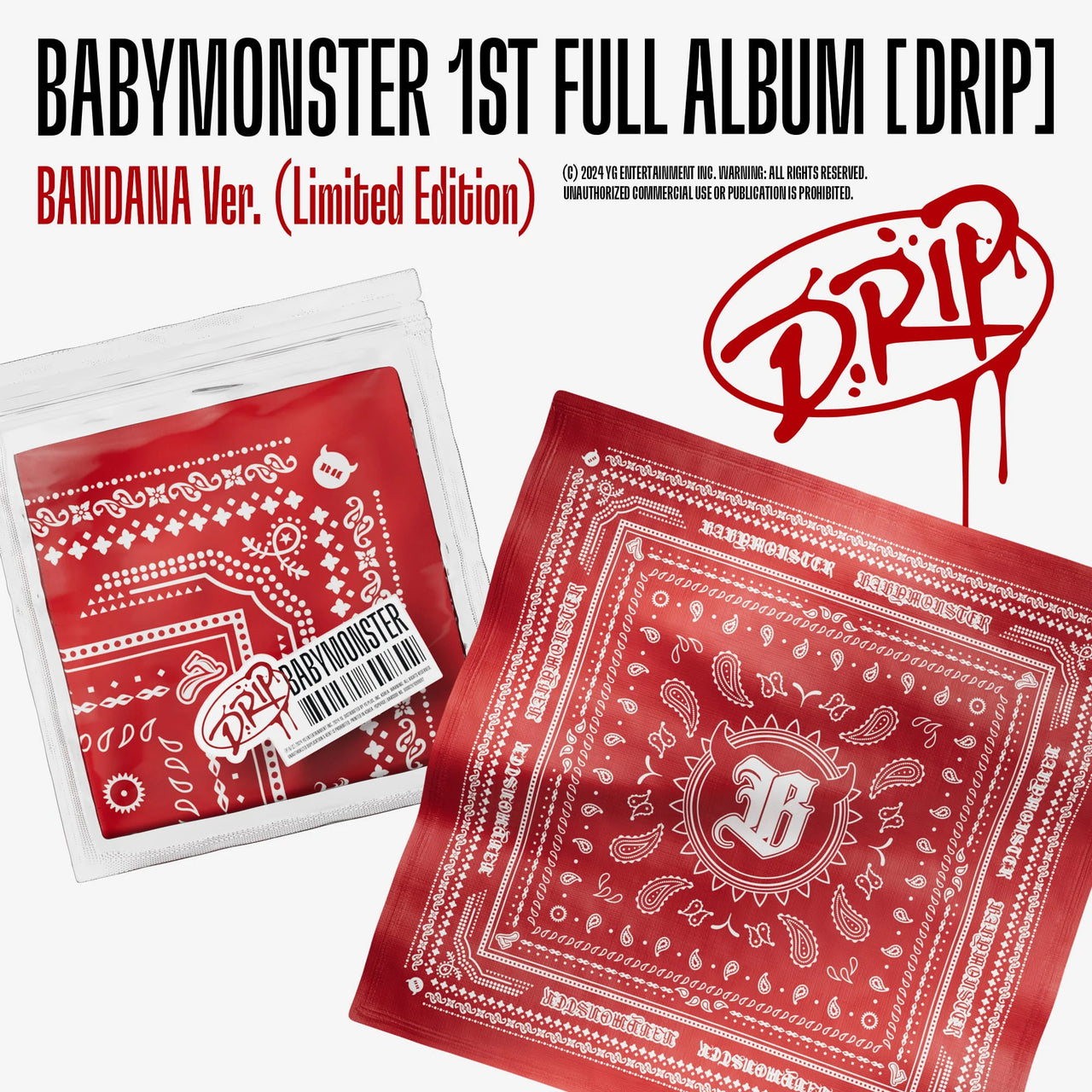 BABYMONSTER DRIP (BANDANA Ver.) (Limited Edition) – Copenhagen Kpop